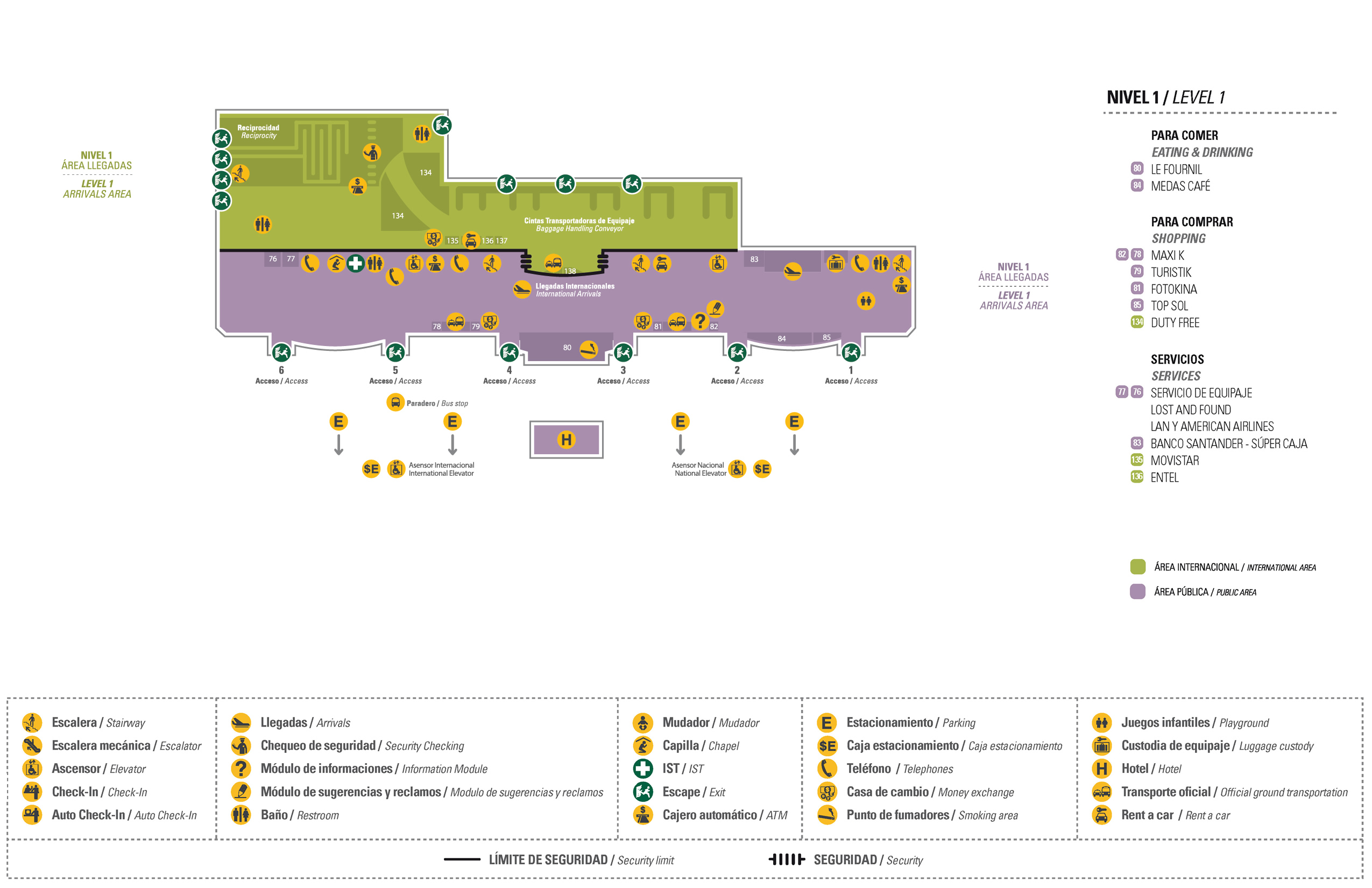Plano del aeropuerto | Aeropuerto Santiago de Chile - Sitio web oficial